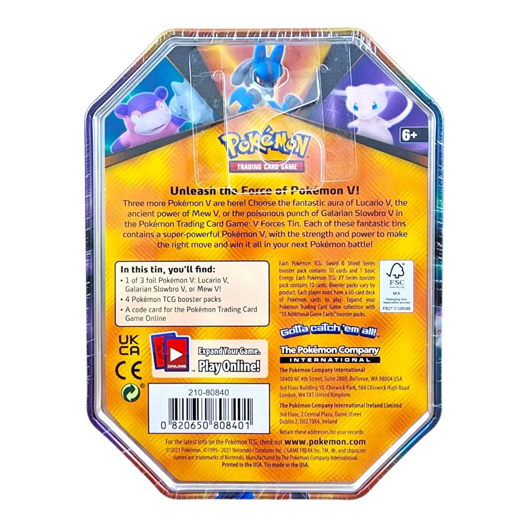 Lucario TCG V Forces Tin English 4 Packs Promo Card Toy Cabal Lucario TCG V Forces Tin English 4 Packs Promo Card Toy Cabal